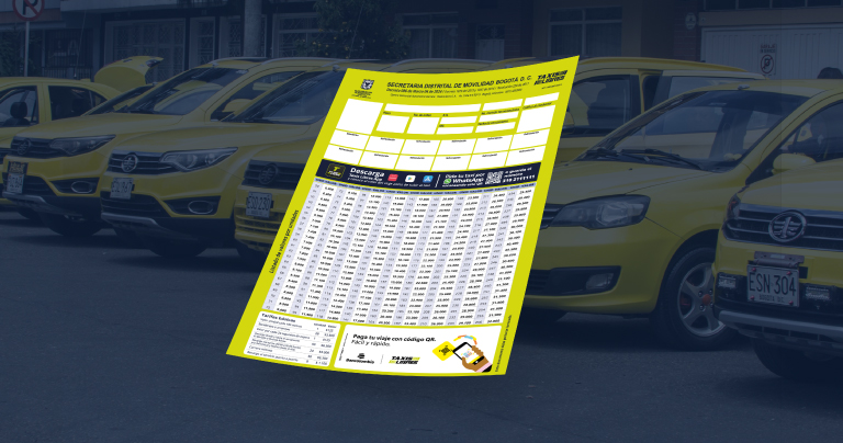 Tarifas de taxi para el 2025 en Bogotá | Taxis Libres