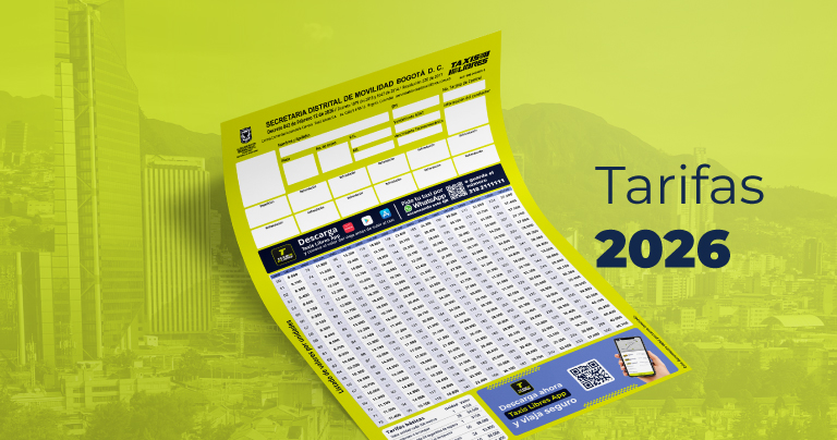 Así quedan las tarifas de taxi para el 2026 en Bogotá.